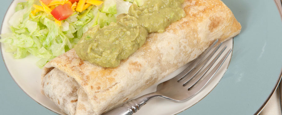 Chicken and Bean Burros & Chimichangas