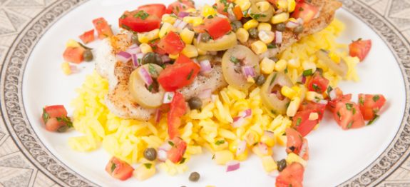 Fish With Tomato & Corn Salsa