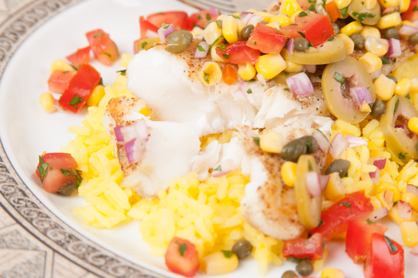 Fish With Tomato & Corn Salsa