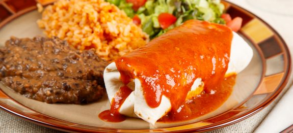 Chicken and Bean Burros & Chimichangas